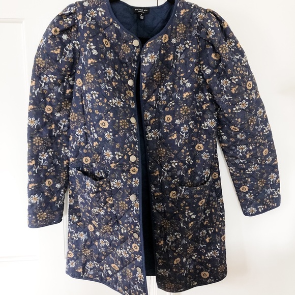 Current Air | Jackets & Coats | Current Air Floral Quilted Jacket ...